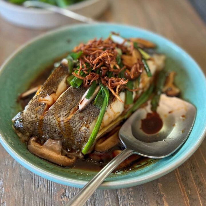 Microwave Steamed Fish with Ginger Sizzle - Viet World Kitchen