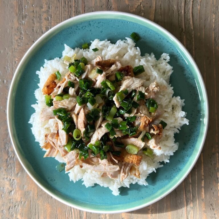 Sticky Rice with Roast Chicken (Xoi Ga Ro Ti) - Viet World Kitchen